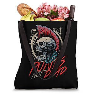 Punks Not Dead | Rocker Punker | Punk Rock Music Tote Bag
