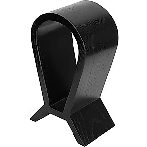 ANIIC Headset Stand Wooden Earphone Stand Gaming Headphone Display Holder Classical Headset Stand Craft For Headset Cable,Mobile Phone Headphone Stand ( Color : Black )
