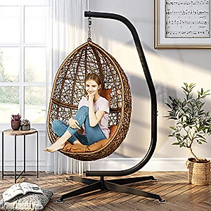 GREENSTELL Hammock Swing Stand,Hanging C-Stand with Buckle and Spring Hook, for Indoor,Outdoor,Sturdy Hanging Stand Max Load 150kg