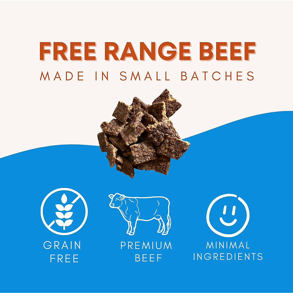 Back 40 Dogs Beef Bites - All Natural Premium Air Dried Dog Training Treats - Free Range Beef, Real Meat - High Protein Dog Food Toppers & Dog Treat - Puppy Essentials, Made in USA - 16oz