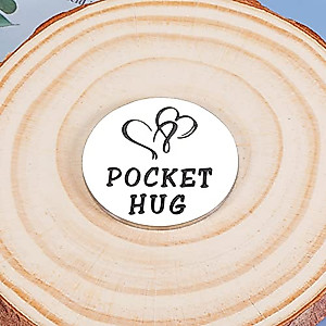 Inspirational Gift for Son Pocket Hug Token to Kids Valentines Day Christmas Birthday Gifts for Boys Teens Stocking Stuffers Present From Mom Dad Back to School Keepsakes Never Forget That I Love You