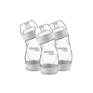 Playtex Baby VentAire Complete Tummy Comfort Baby Bottle, Anti-Colic & Anti-Reflux, Clear, 9 Oz, 3 Count