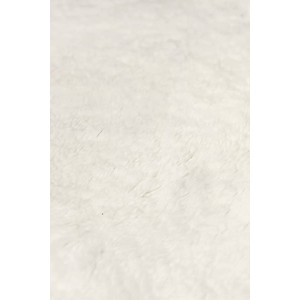 RUGGABLE Plush Washable Rug - Perfect Fuzzy Area Rug for Living Room Bedroom Kitchen - Pet & Child Friendly - Stain & Water Resistant - Polar White 6'x9' (Cushioned Pad)