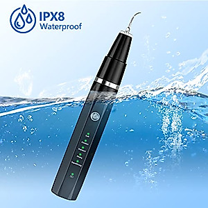 Ni-SHEN Dog Plaque Remover for Teeth，Pet Ultrasonic Tooth Cleaner Toothbrush，Teeth Cleaning Kit -Tartar Remover for Teeth Stains for Dogs and Cats (Black)