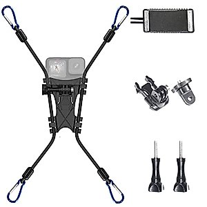 MEKNIC Net Chain Link Action Camera Fence Mount Compatible with GoPro Hero Cameras and Insta360 One X2,Smart Phones and Other Action Cameras for Softball Baseball Tennis Football Games Recording