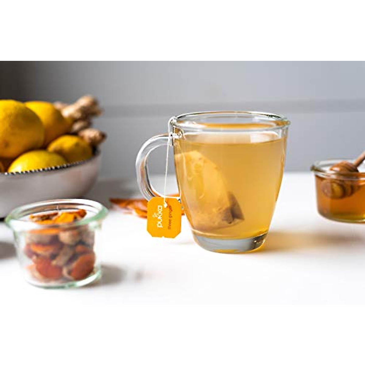 Pukka Three Ginger, Organic Herbal Tea With Turmeric & Galangal, Perfect for After Meals, 20 Count (3 Pack)