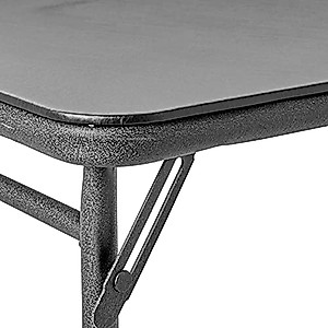 COSCO 20" x 48" Vinyl Top Folding Table, Black