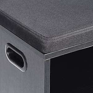 Small Shoe Bench for Entryway Shoe Bench with Cushion Shoe Bench with Storage and Seating,Small Bench Seat Entryway Shoe Rack with Bench,Small Shoe Bench Entryway Shoe Bench Small Black