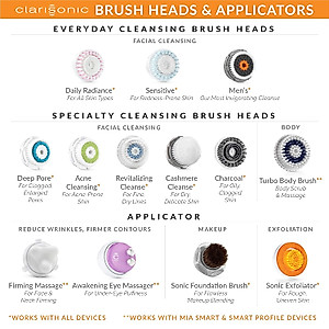 Clarisonic Acne Cleanse Facial Cleansing Brush Head Replacement Compatible with Mia 1, Mia 2, Mia Fit, Alpha Fit, Smart Profile Uplift and Alpha Fit X, 1 Count