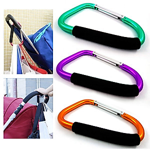 8" Jumbo Aluminum Carrying Hook Grocery Shopping Carabiner Heavy Duty Snap Lock