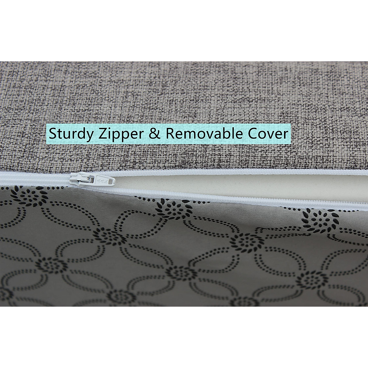 Ginsimar Custom Bench Cushion Indoor/Outdoor, Patio Cushion, Piano Bench Cushion, Bench Pad, Bay Window Cushion, Chair Pads, Sofa Cushion, Window Seat Pad (Light Gray,Custom)