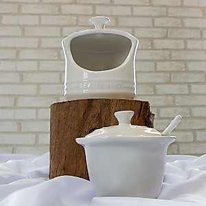 Le Creuset Stoneware Salt Crock, 10 oz., white