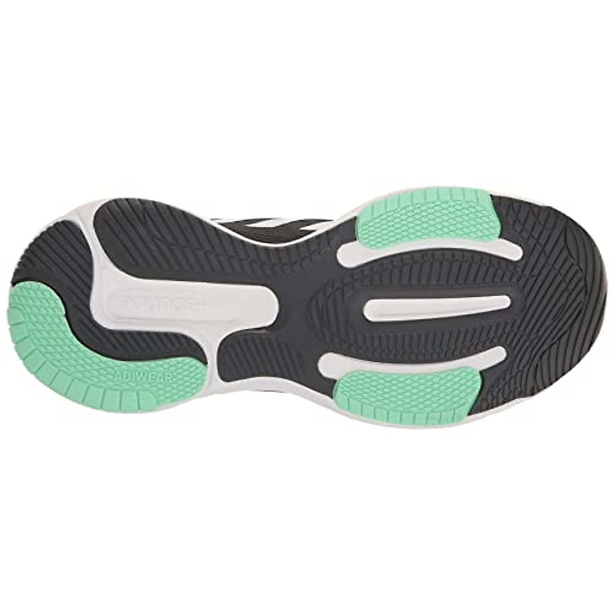 adidas Women's Response Super 3.0 Sneaker, Carbon/White/Pulse Mint, 9