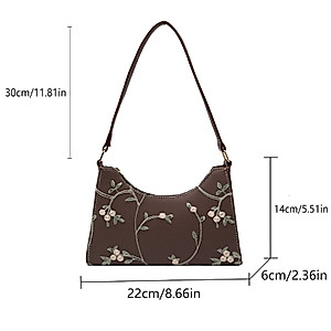 Shoulder Bag For Women Dating Travel Party Shopping Elegant And Cute Embroidery Pattern Clutch Purses Ladies Small