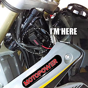 MOTOPOWER MP0609A 3.1Amp Motorcycle USB Port Kit SAE to USB Adapter On Motorcycle