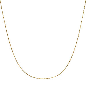 Amazon Essentials 18K Gold Over Sterling Silver Thin 0.8mm Box Chain 24", Yellow Gold (previously Amazon Collection)