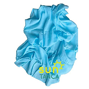 Baby Swaddle Blanket Unisex Muslin Wrap Soft Receiving Blanket for Boys and Girls Large 47 x 47 inches Light Blue