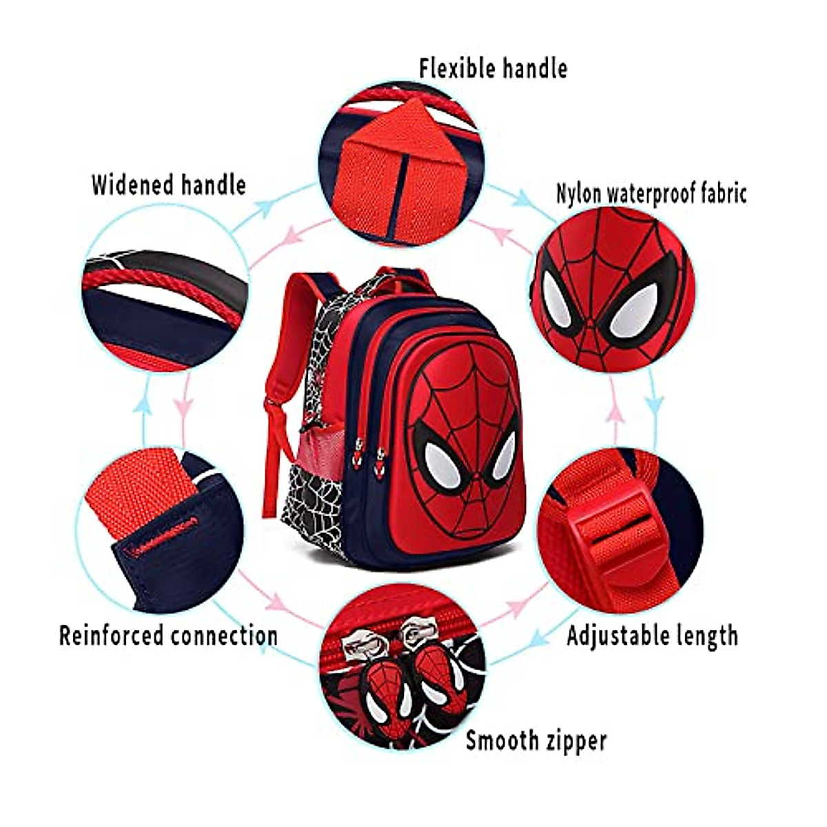 Dasellbag Toddler School Backpack Elementary Student Schoolbag Waterproof Lightweight Comic Bookbag for Boys Girls(SL-M)