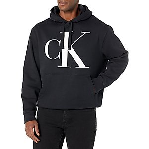 Calvin Klein Men's Monogram Logo Fleece Hoodie