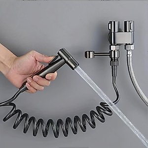 Bathroom Toilet Bidet Handheld Faucet Spray Set, Wall Mounted Sprayer with Pressure, can be Used for Ladies Washing Hair, pet Shower
