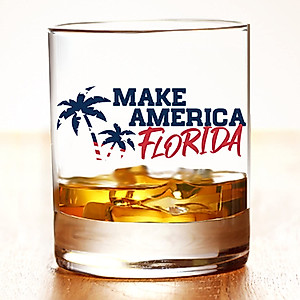 Patriot's Cave, Make America Florida 11 oz Whiskey Glass Made in the USA