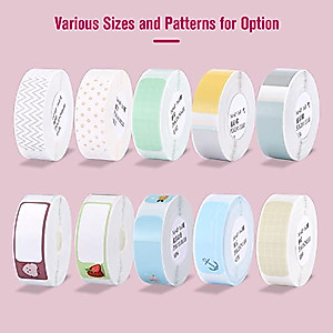 mewmewcat Thermal Printing Label Paper,Thermal Printing Label Paper Barcode Price Size Name Blank Labels Waterproof Tear Resistant 14 * 40mm 160pcs/roll for Home Organizer Supermarket Store Catering