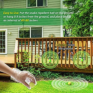 MAGIC CAT 10 Pack Snake Repellent for Yard Powerful, Snake Away Repellent Pet Safe for Yard Lawn Garden Camping Fishing, Natural Plant Formula Repellent Balls for Outdoor & Indoor Snake Control