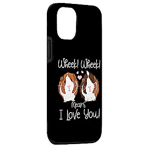iPhone 14 Pro Wheek I Love You Guinea Pig Clothes Cavy Gift Guinea Pig Case