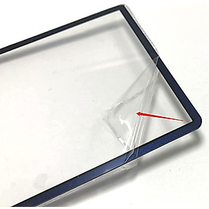 Glass Top Upper Screen Frame Lens Cover LCD Screen Protector With Adhesive For 3DS XL/New 3DS XL LLConsole(Grey)