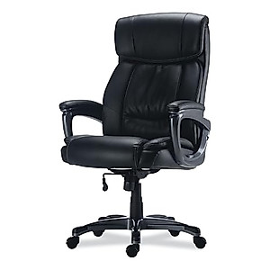 Alera ALEEG44B19 Egino Big and Tall Chair Supports Up to 400 lbs. - Black Seat/Back, Black Base