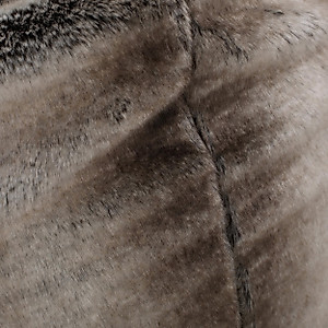 Christopher Knight Home HEAVY METAL Meridian Bean Bag Plush Faux Fur Chair | Comfortable and Fun Beanbag for The Whole Family| Non-Spill Memory Foam Filling (Ash White)