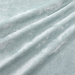 CAROMIO Velvet Duvet Cover Sets - 3 Pieces Lavish Design Comforter Cover King Size, Soft and Warm Bedding Cover Set for All Seasons, Aqua Green, 104x90 Inches