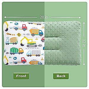 ROYALAY 100% Cotton Toddler Pillow for Sleeping, Kid's Pillow for Toddler Bed (for Kids 2-5 Years Old), 20"x12" Mini Pillow for Travel, Flat and Small Pillow for Boys and Girls(1 Pack)