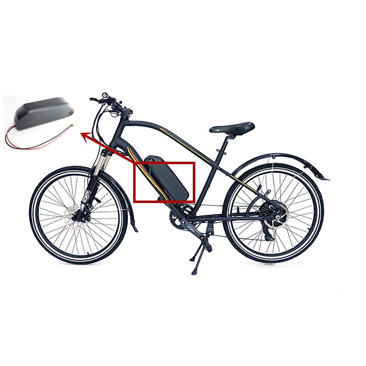 NBPOWER USA Warehouse !52V 17.5 Ah 18650 Cell Li-ion Battery with BMS, E-Bike 52V Battery Pack with 2A Charger,.for 48V-52V 1500W- 2000W Hub Motor, E-Bike Kit, Electric Bicycle Conversion Kit.