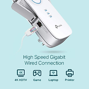 tp-link AC2600 Dual Band Wi-Fi Range Extender w/Gigabit Ethernet Port, Extends WiFi to Smart Home & Alexa Devices, 4x4 MU-MIMO (RE650) (Renewed)
