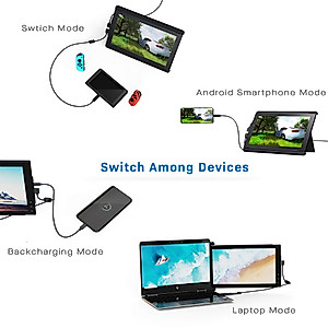 Mobile Pixels Trio Portable Monitor for Laptops, 12.5'' Full HD IPS Screens, USB C/USB A Dual or Triple Displays,Windows/OS/Android/Nintendo Switch (One Monitor Only) (Renewed)