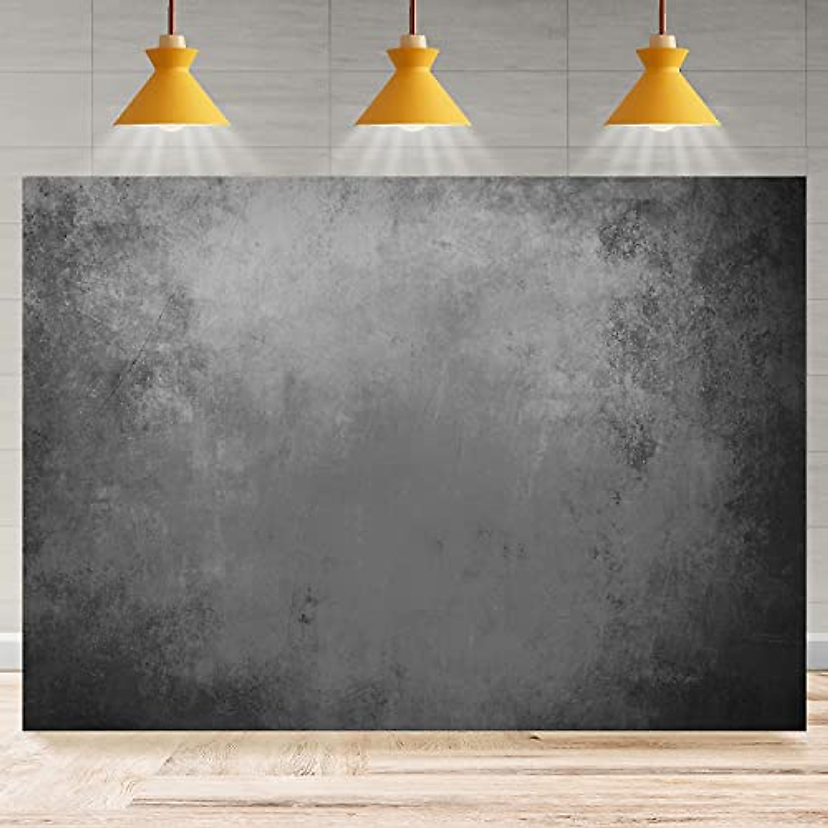 JASREE Vinyl 10x8ft Vintage Abstract Grey Backdrop for Photography Blue Backdrop Gradual Change Gray Cement Wall Background Kids Baby Shower Adults Wedding Photos Portrait Backdrop Photoshoot Props
