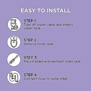 Pure for Men Bidet Toilet Seat Attachment for Home | Dual Self-Cleaning Nozzle (Frontal & Rear Back), Non-Electric Sprayer, Adjustable Water Pressure & Easy to Use | Sleek & Minimalist Design (White)