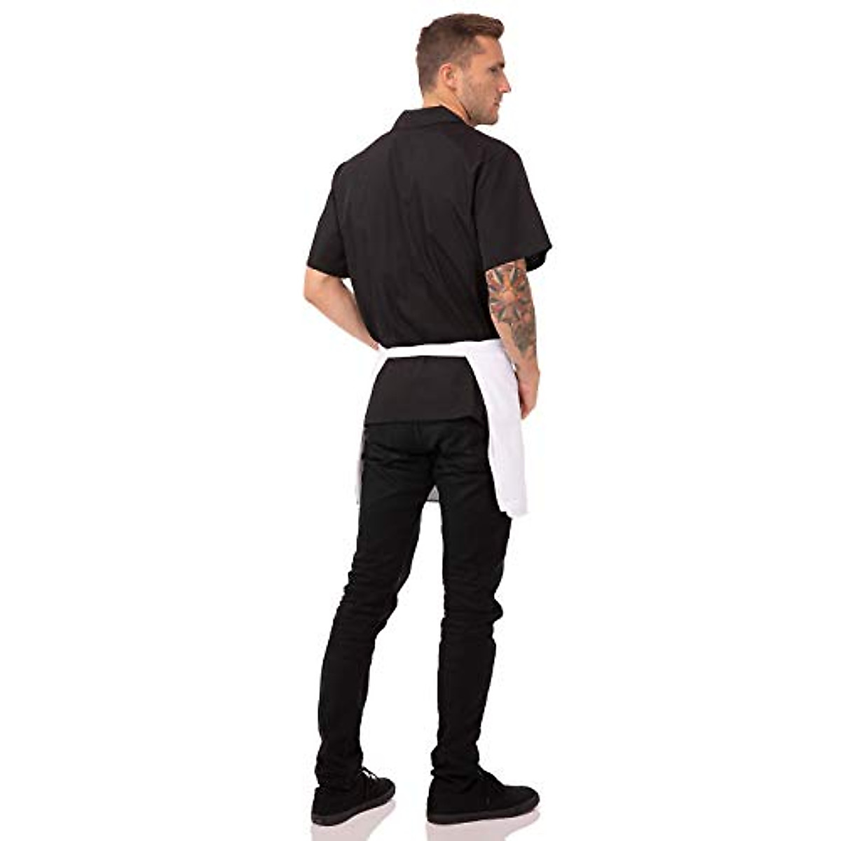 Chef Works Unisex Four-Way Apron, White, One Size