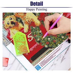 LWZAYS 4 Pack 5d Diamond Painting Kits for Adults,Christmas Truck DIY Full Drill Diamond Art Kits Paint with Diamonds Full Drill Gem Art and Crafts,DIY Gift and Home Decor 12X16inch