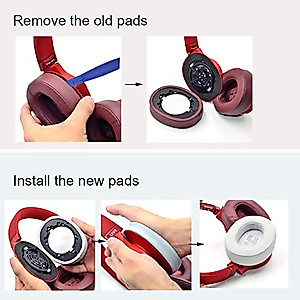 Aiivioll Live 500 BT Ear Pads Ear Pad Replacement Cover Foam Ear Pads Compatible with JBL Live 500BT Wireless Over-Ear Headphones, Ear Pads with Soft Leather, Noise Isolating Foam (White)