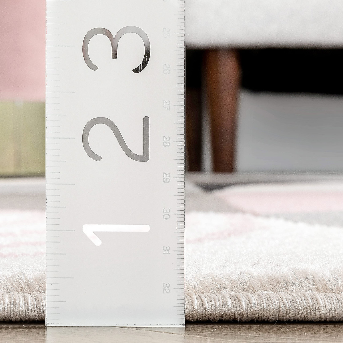 Well Woven Good Vibes Margot Blush Pink Modern Geometric Boxes & Lines 3D Textured 3'11" x 5'3" Area Rug