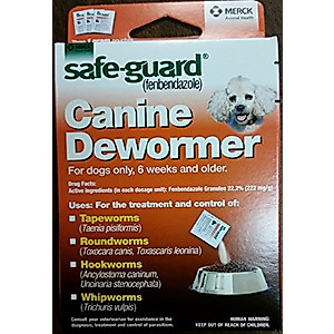 Wormers Dewormer 8 in 1 Safe Guard Canine Anti Parasite Small Dog Puppies 3 Day