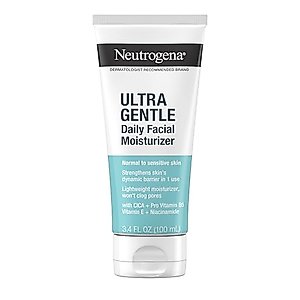 Neutrogena Fragrance Free Daily Facial Moisturizer, Face Moisturizer for Sensitive & Dry Skin with Vitamin B3, Pro-Vitamin B5 & Vitamin E, Supports Skin's Dynamic Barrier, 3.4 fl. oz