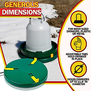 My Favorite Chicken Chicken Water Heater and Deicer - Electric Poultry Waterer for Winter - Portable Design, Freeze Proof Chicken Supplies for Outdoor Use - Water Heater and Warmer for Outside