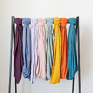 Natemia 4 in 1 Baby Car Seat Cover - Multi-Functional Stretchy & Soft Canopy, Nursing, Shopping Cart, & High Chair Cover