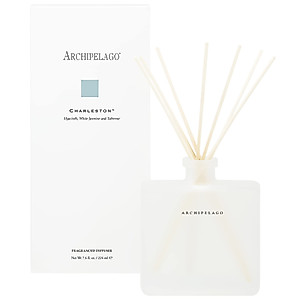 Archipelago Botanicals Charleston Reed Diffuser, Home Fragrance Reed Diffuser, Includes Fragrance Oil, Frosted Glass Vessel & 10 Diffuser Reeds, Perfect for Home, Office or Gift, 7.6 Fl Oz