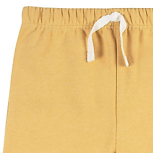 Gerber Baby Girls Toddler 2-Piece Fleece Sweatshirt and Jogger Set, Yellow Solid, 3T