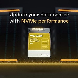 Western Digital 3.84TB WD Gold SN600 Enterprise Class NVMe Internal SSD - U.2 PCIe, 2.5"/7mm - WDS384T1D0D