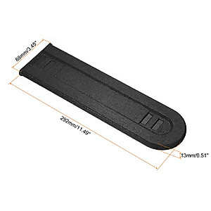 PATIKIL 10 Inch Chainsaw Bar Cover, 2 Pcs Plastic Durable Chain Saw Bar Protective Cover for Garden Accessories Replacement, Black